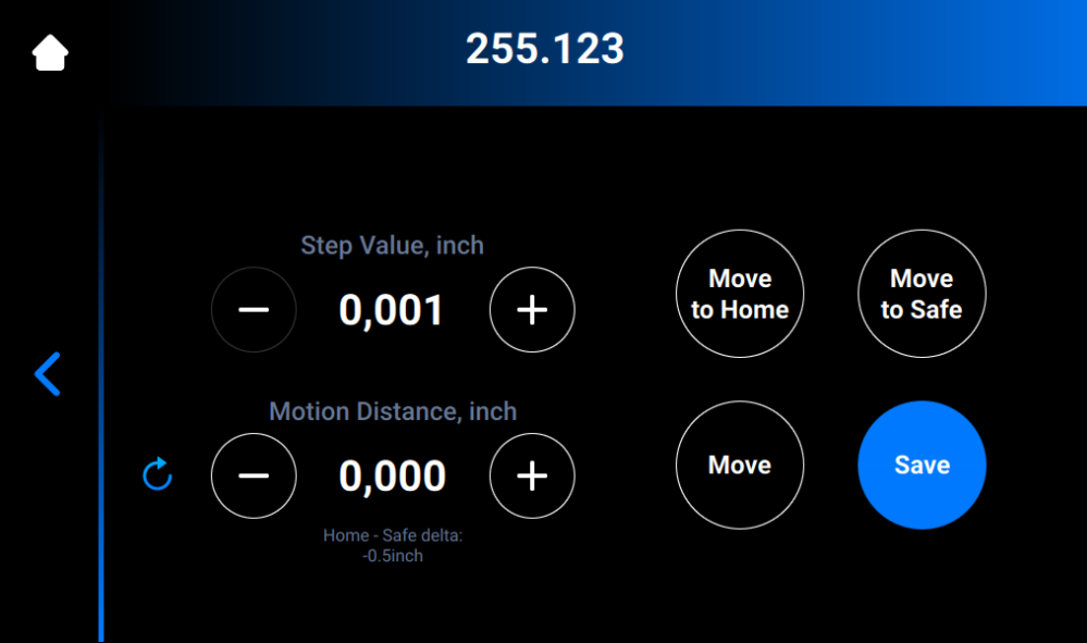 Manual Home Position Calibration