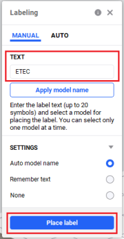 Label Model Manually